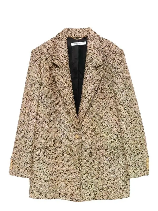 Alessandra Rich Lurex Tweed Blazer - Black