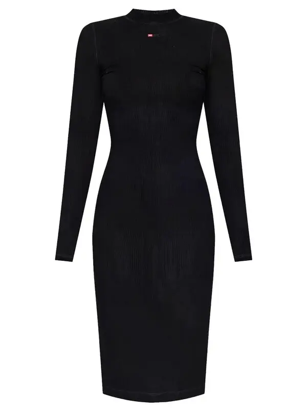 DIESEL® D-mokky-ls-microdiv Midi Dress - Black