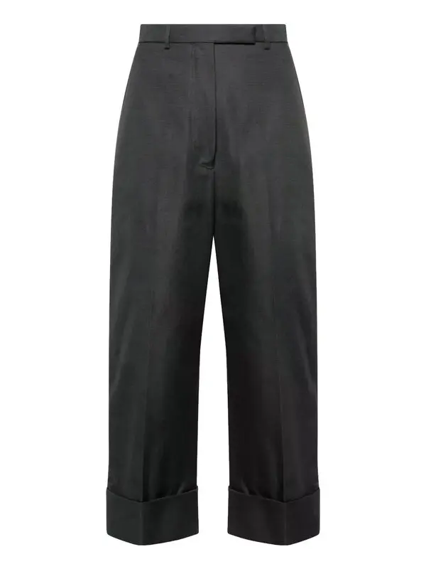 Thom Browne High-waisted Canvas Trousers - Grey