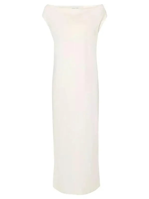 Loulou De Saison Martial Cotton Midi Dress - Neutrals