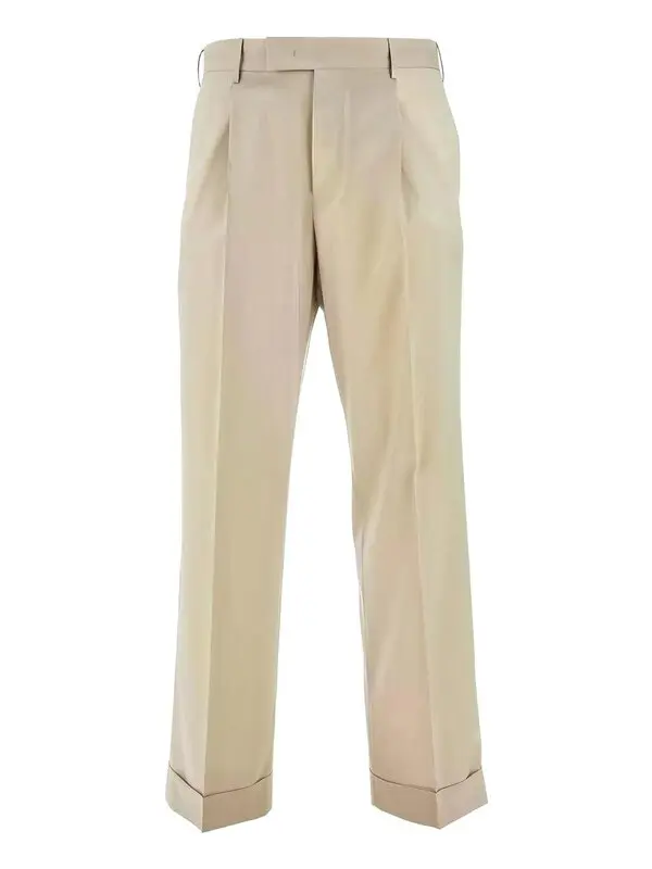 PT TORINO Pleated Chinos - Neutrals