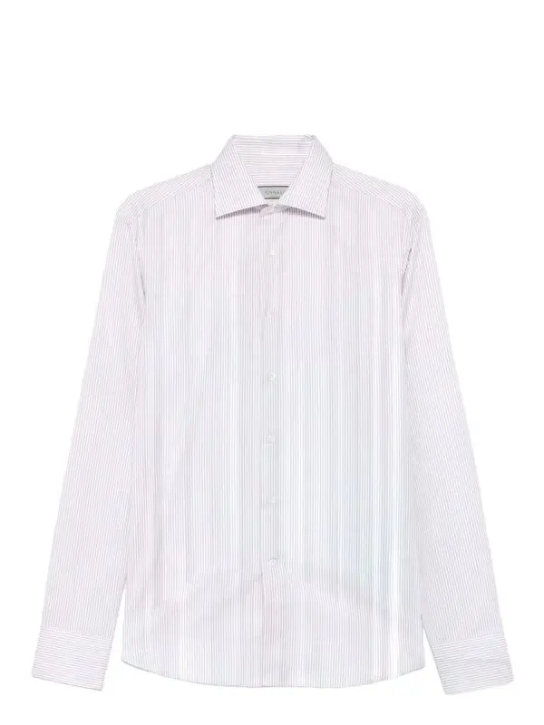 Canali Striped Shirt - Red
