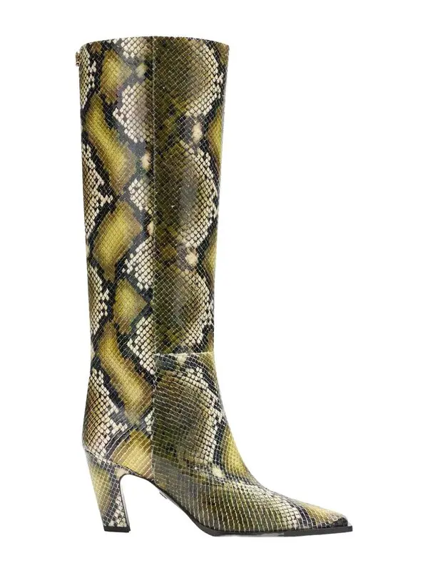 Roberto Cavalli Knee-high Sculpted Heel Boots - Blue