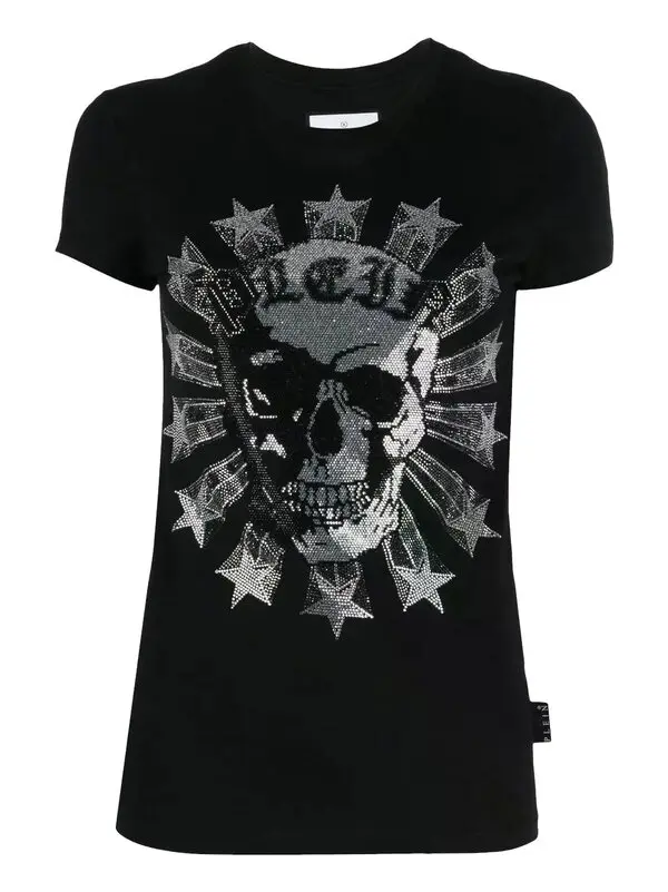 Philipp Plein Pure-fit Skull Strass T-shirt - Black