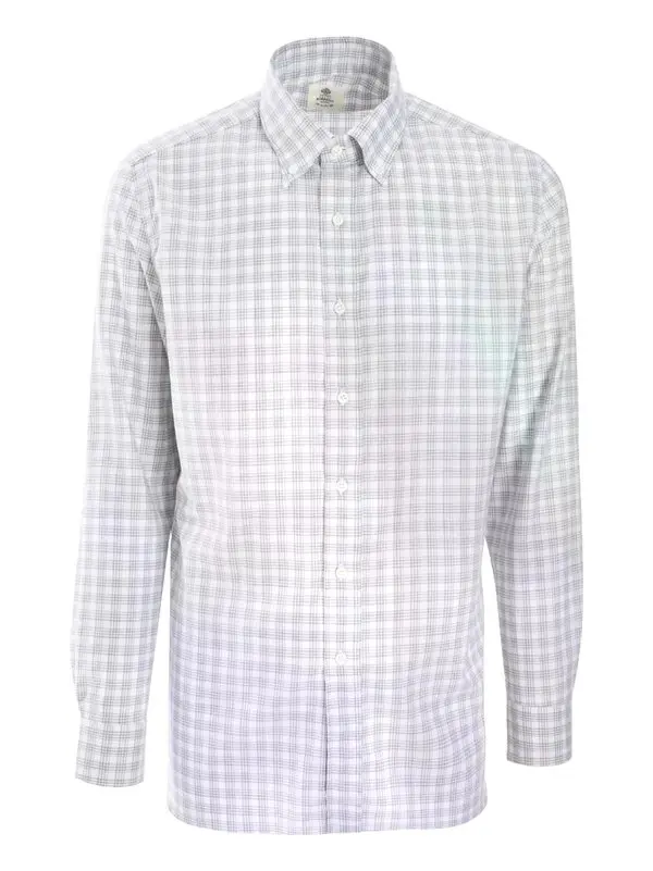 LUIGI BORRELLI Checked Shirt - Grey