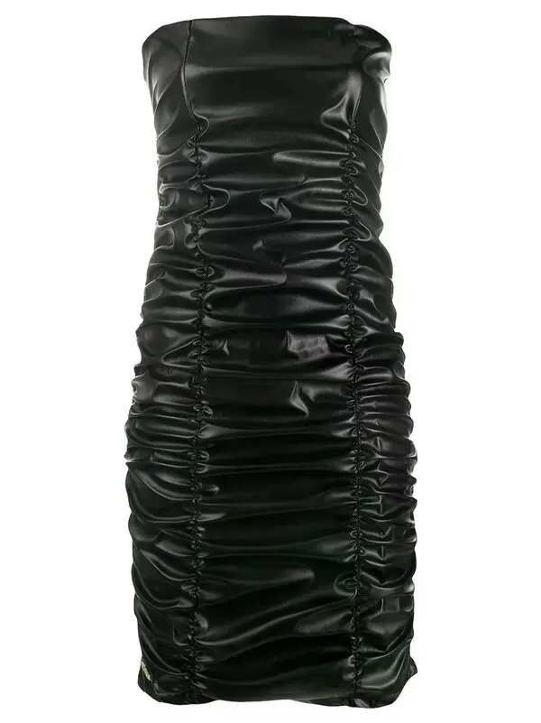 Philipp Plein Ruched Cocktail Dress - Black