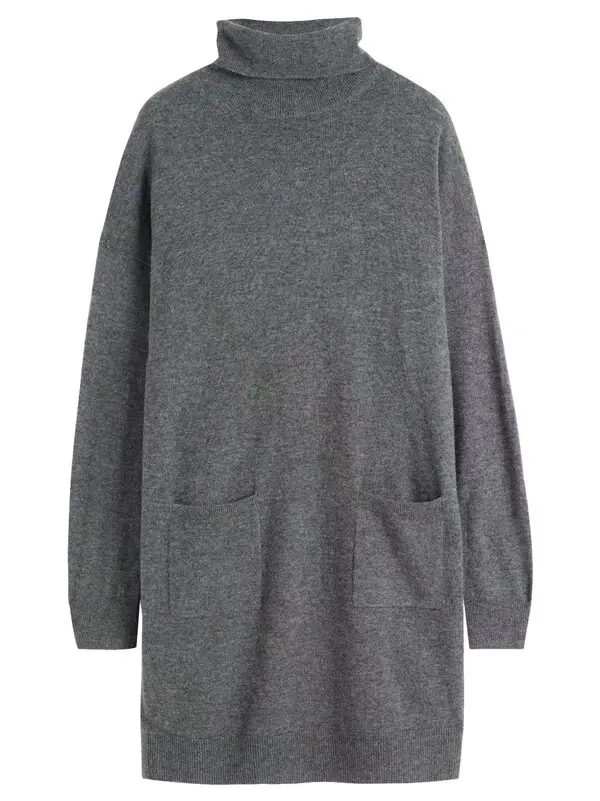 Chinti & Parker Roll-neck Mini Dress - Grey
