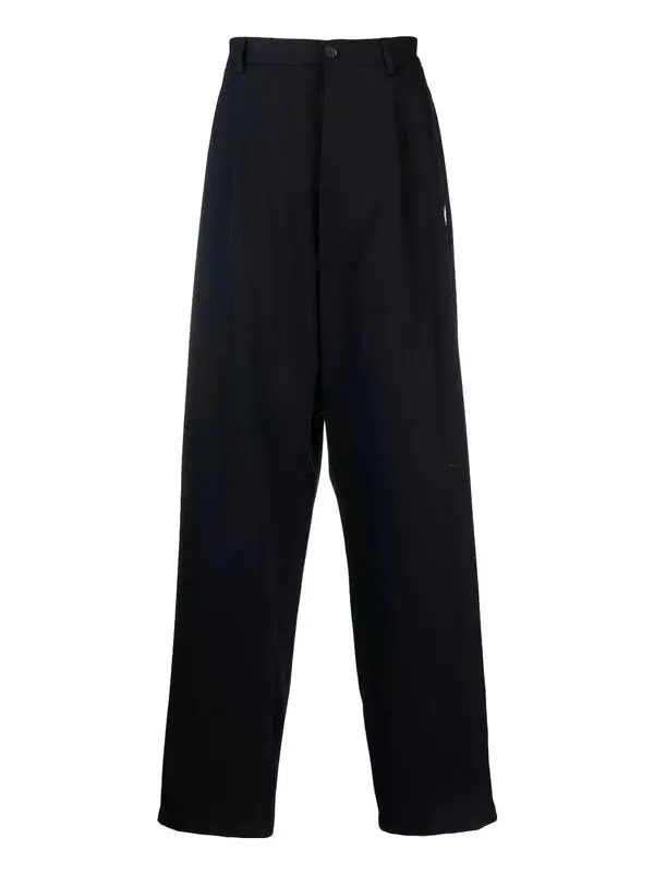 COUNTY OF MILAN Marcelo Burlon Feather Print Wide-leg Trousers - Blue