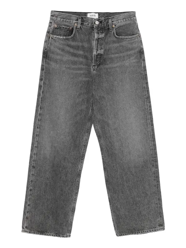 AGOLDE Low-rise Wide Leg Jeans - Grey