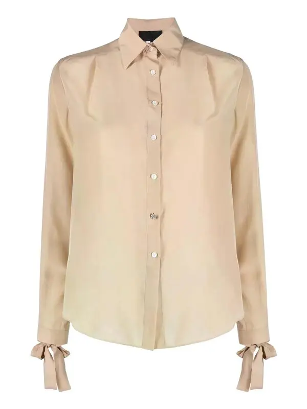 Philipp Plein Silk Button-down Shirt - Neutrals