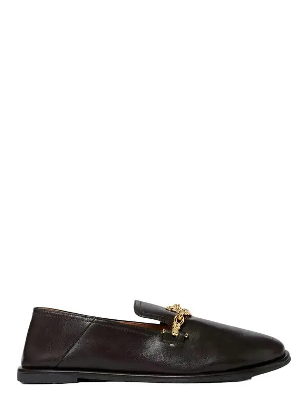 Stella McCartney Chain-embellished Loafers - Brown