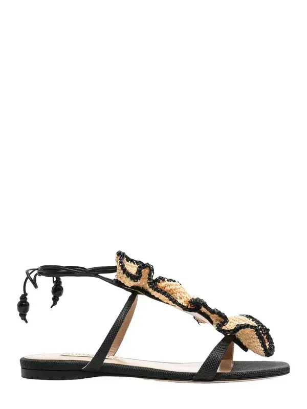 ARTEANA Portofino Flat Sandals - Black
