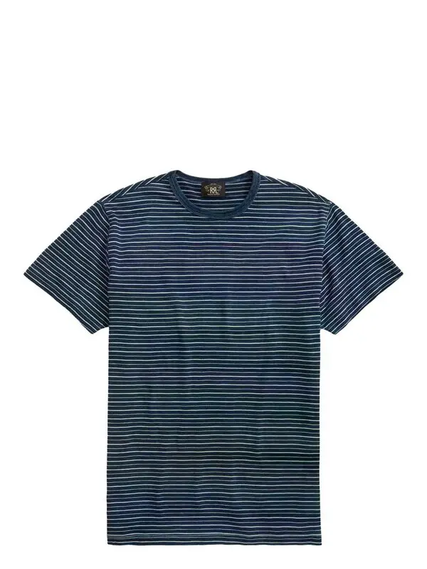 Ralph Lauren Stripe-print Cotton T-shirt - Blue