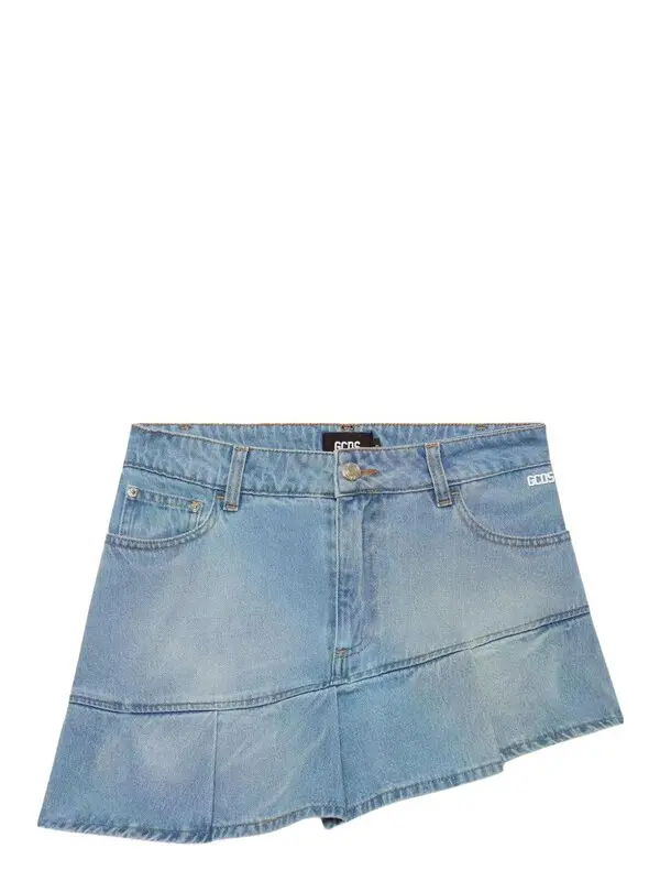 Gcds Pleated Miniskirt - Blue