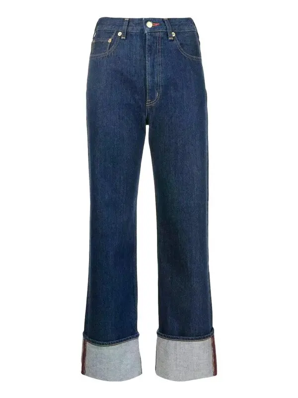 TU ES MON TRESOR The Carnelian High-rise Straight-leg Jeans - Blue