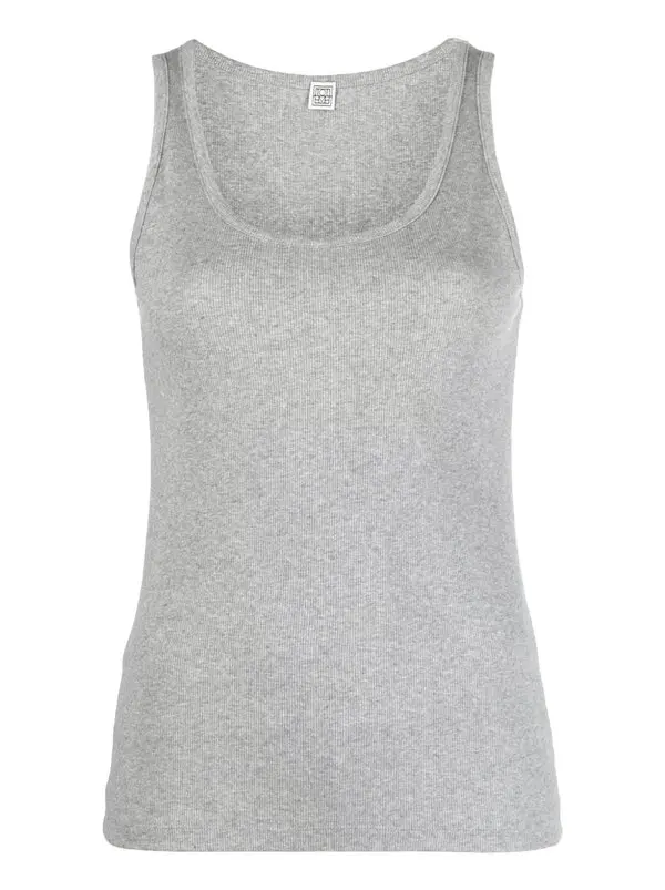 TOTEME Classic Ribbed Tank Top - Grey