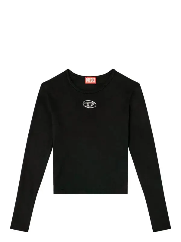 DIESEL® Long-sleeve Top With Cut-out Detail - Black