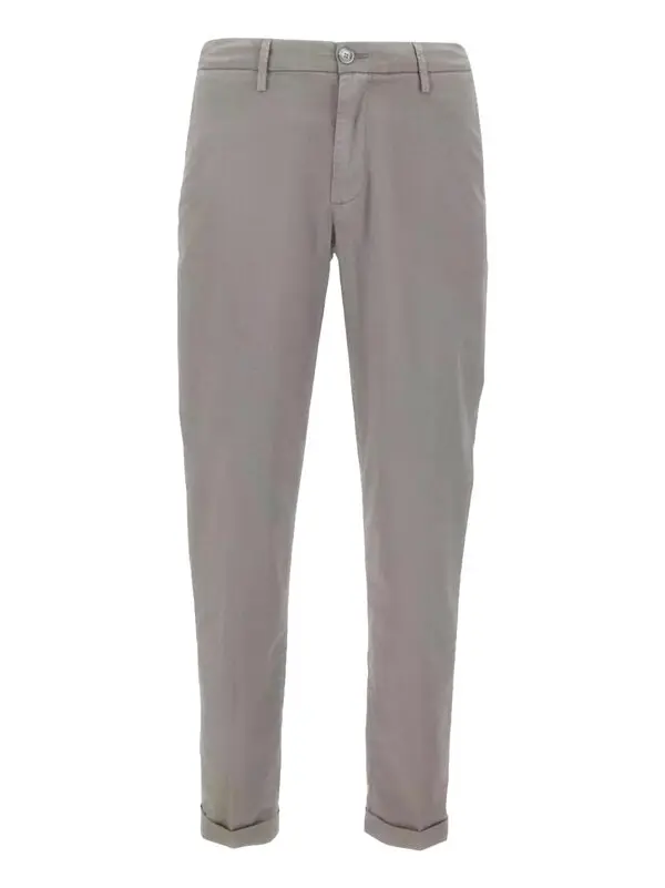 RE-HASH Chinos With Button And Zip Fastening - Grey