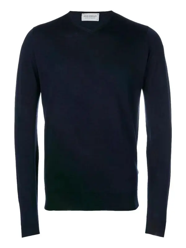 John Smedley Shipton V-neck Sweater - Blue