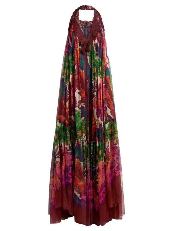 Etro Lace-trim Dress - Red