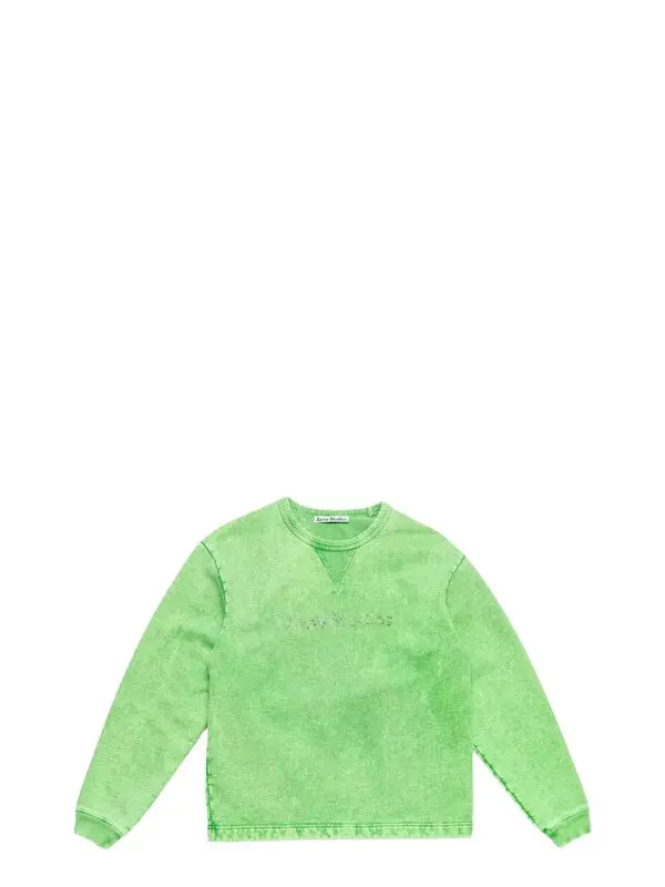 Acne Studios Studded-logo Sweatshirt - Green