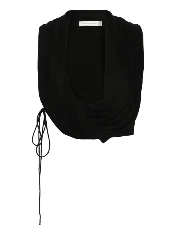 Christopher Esber Interlock Draped Top - Black