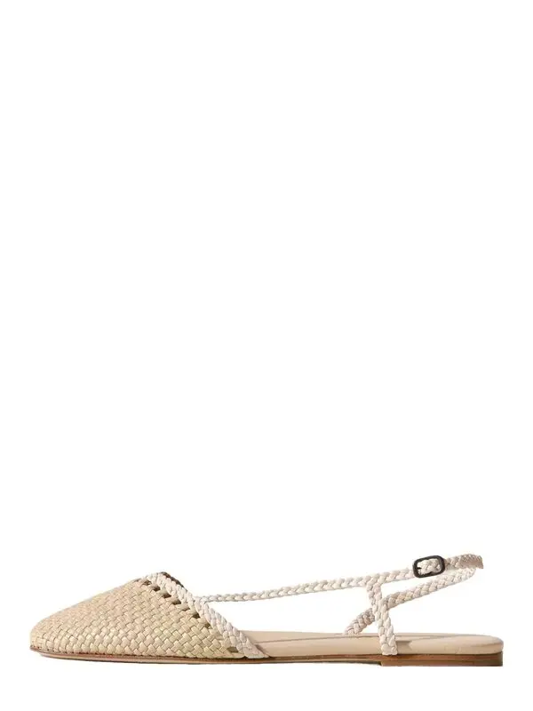 Hereu Rondaia Woven Flat Pumps - Neutrals