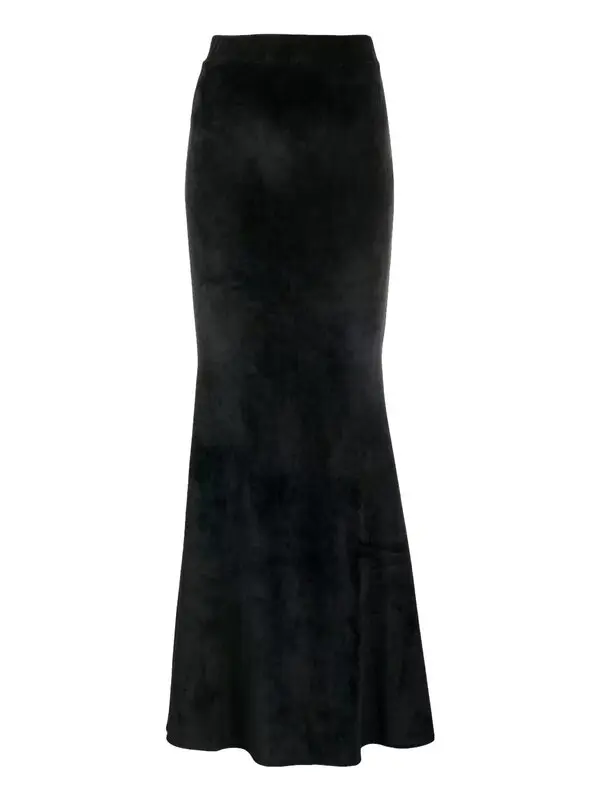 Gcds Velvet Maxi Skirt - Black