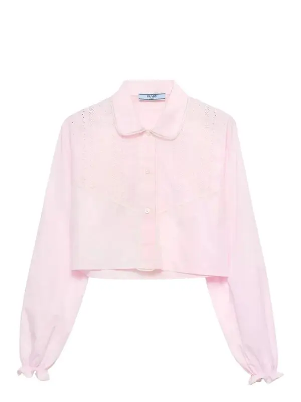 Prada Batiste-embroidered Shirt - Pink