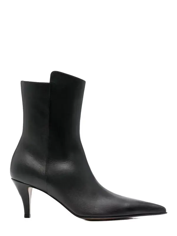Alexander McQueen 80mm Leather Boots - Black