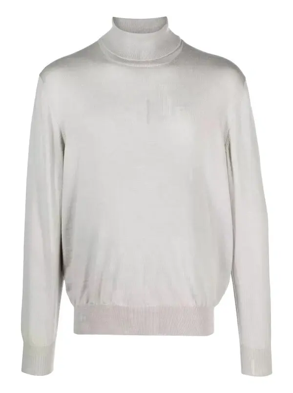 D4.0 Virgin Wool Roll-neck Jumper - Neutrals