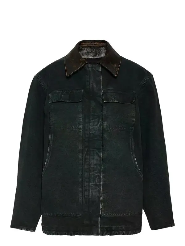 Prada Triangle-logo Canvas Jacket - Grey