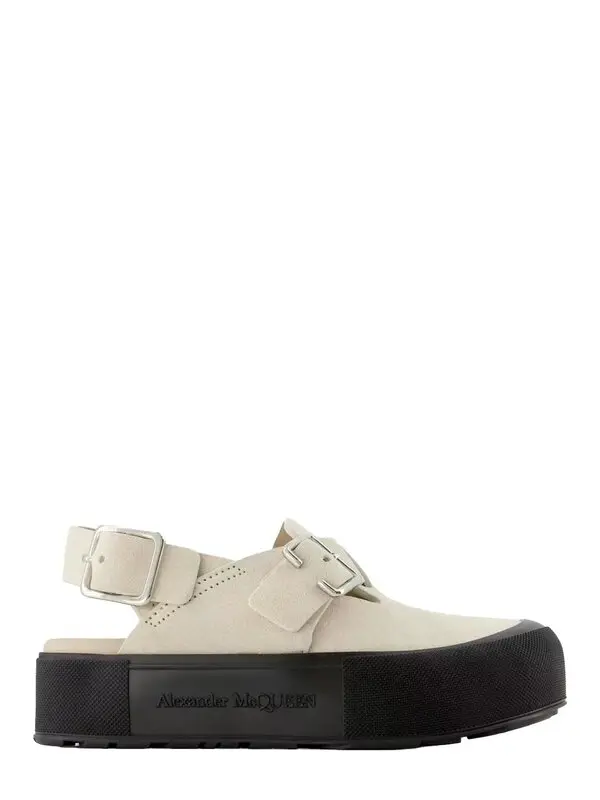 Alexander McQueen Side Buckle-fastening Detail Sandals - Neutrals