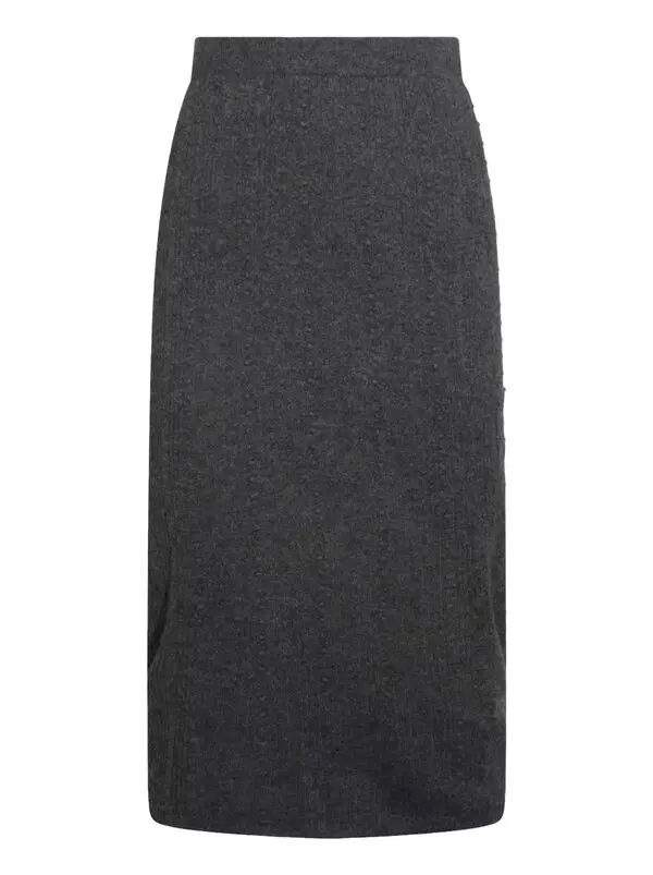 Fabiana Filippi Platinum Bubble-stitch Midi Skirt - Grey