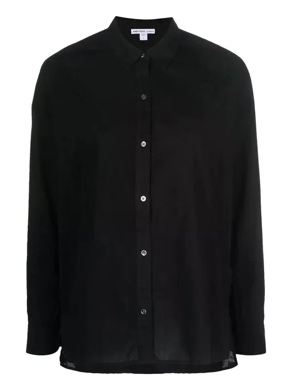 JAMES PERSE Long-sleeve Cotton Shirt - Black