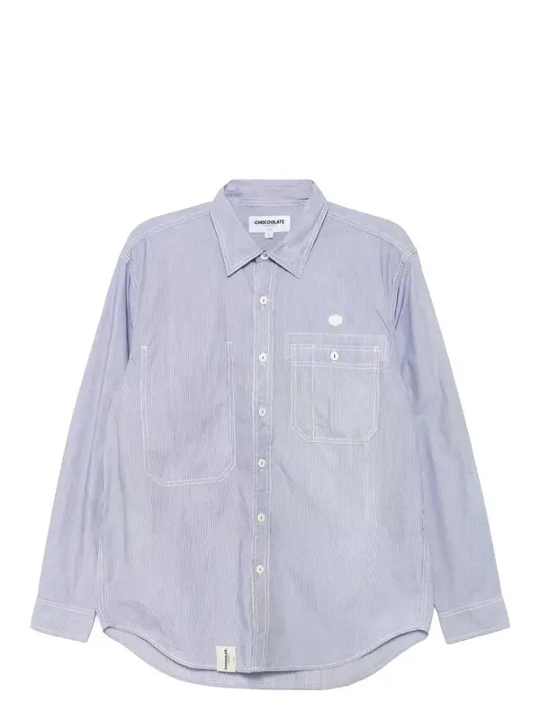 CHOCOOLATE Striped Shirt - Black