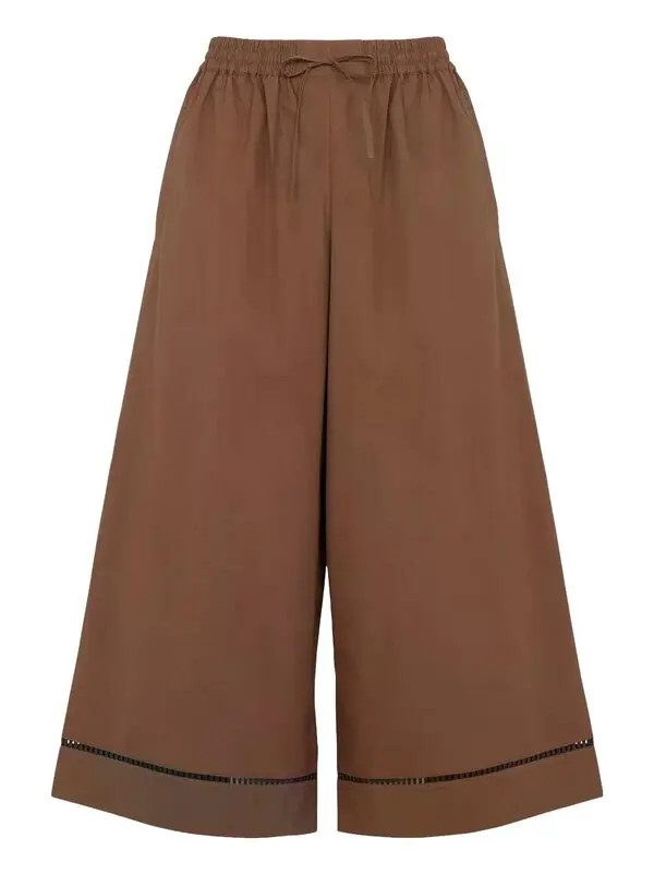 YVES SALOMON Cropped Trousers - Brown