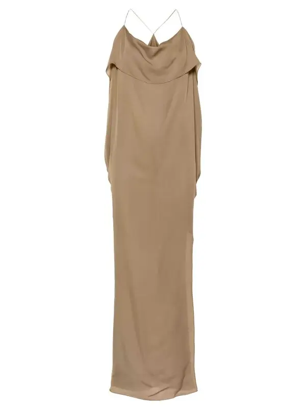 Khaite Dandora Maxi Dress - Brown