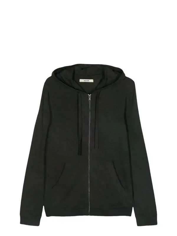 Zadig&Voltaire Zip-up Merino Wool Hoodie - Green