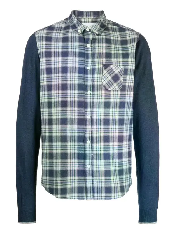 PRIVATE STOCK LABS The Sebastien Check-print Shirt - Blue