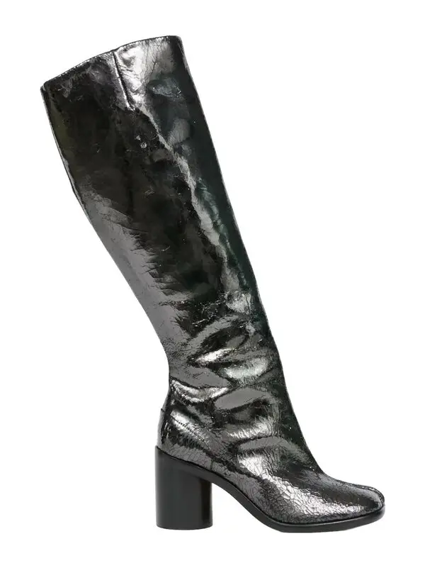 MAISON MARGIELA Tabi Leather Knee Boots - Grey