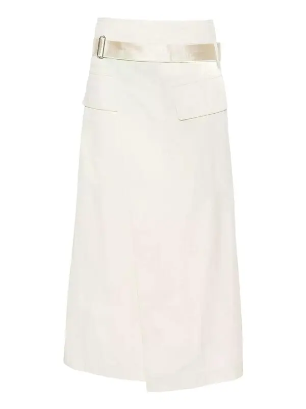 Helmut Lang Wrap Midi Skirt - Neutrals