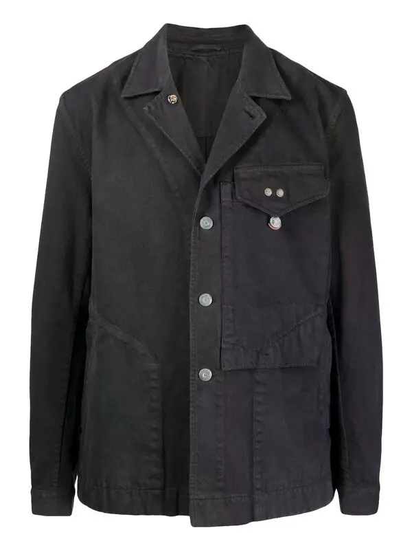 OBJECTS IV LIFE Chest-pocket Shirt Jacket - Black