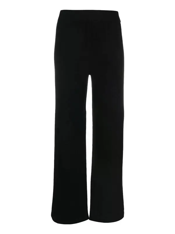 BARRIE Straight-leg Knitted Trousers - Black
