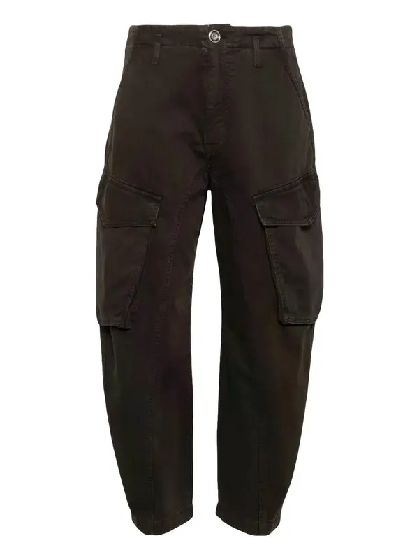 Pinko Mid-rise Tapered Cargo Trousers - Brown