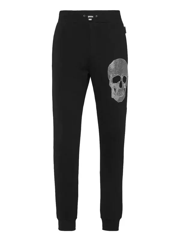 Philipp Plein Rhinestone-embellished Skull Joggers - Black