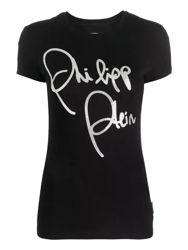 Philipp Plein Logo-print Cotton T-shirt - Black
