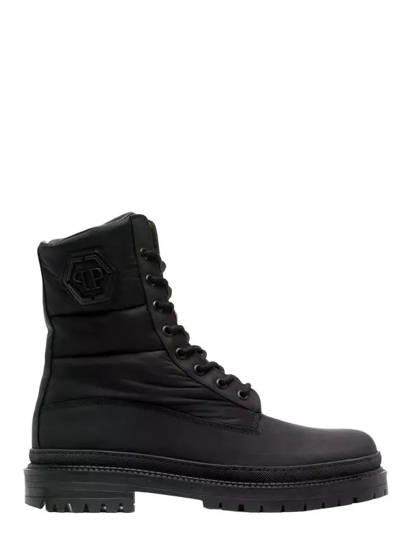 Philipp Plein Logo-embossed Ankle Boots - Black