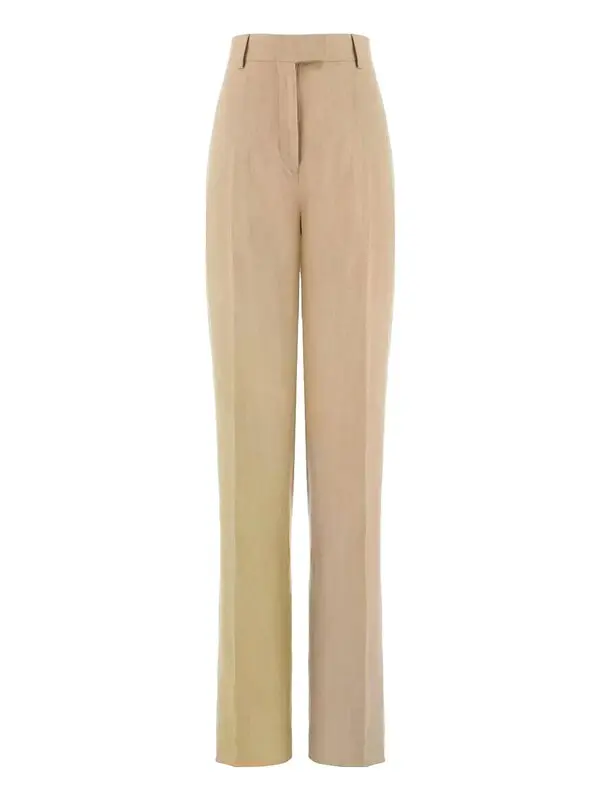 FERRAGAMO Tailored High-waisted Trousers - Neutrals