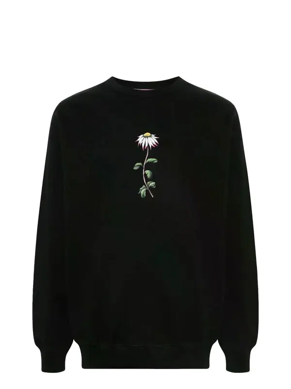 MARGHERITA MACCAPANI Floral-print Cotton Sweatshirt - Black